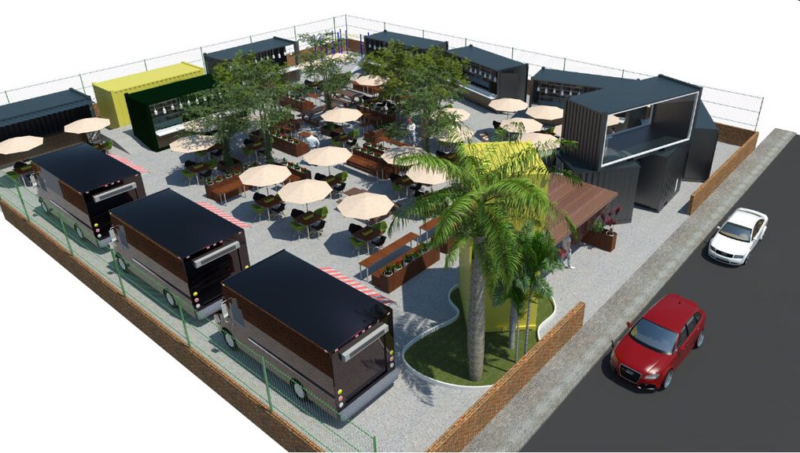 Food trucks y containers en Foodpark Puerto Vallarta
