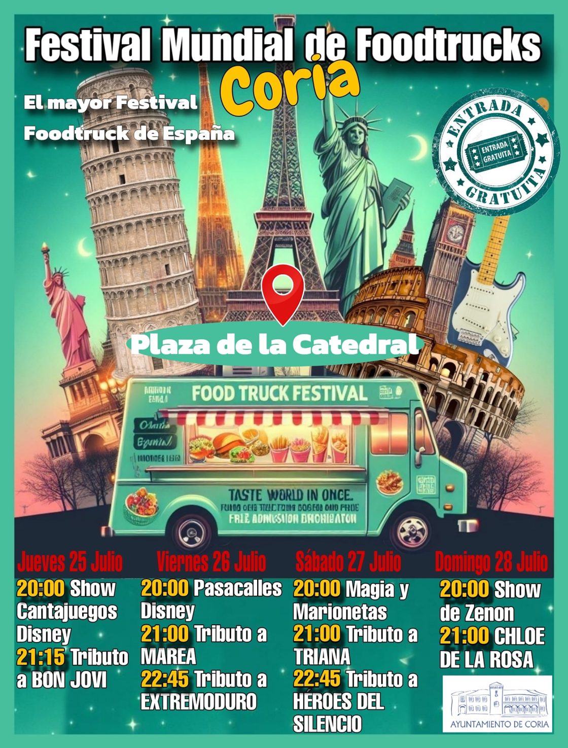 Food trucks en Cáceres. Festival Mundial food trucks Coria — Street ...